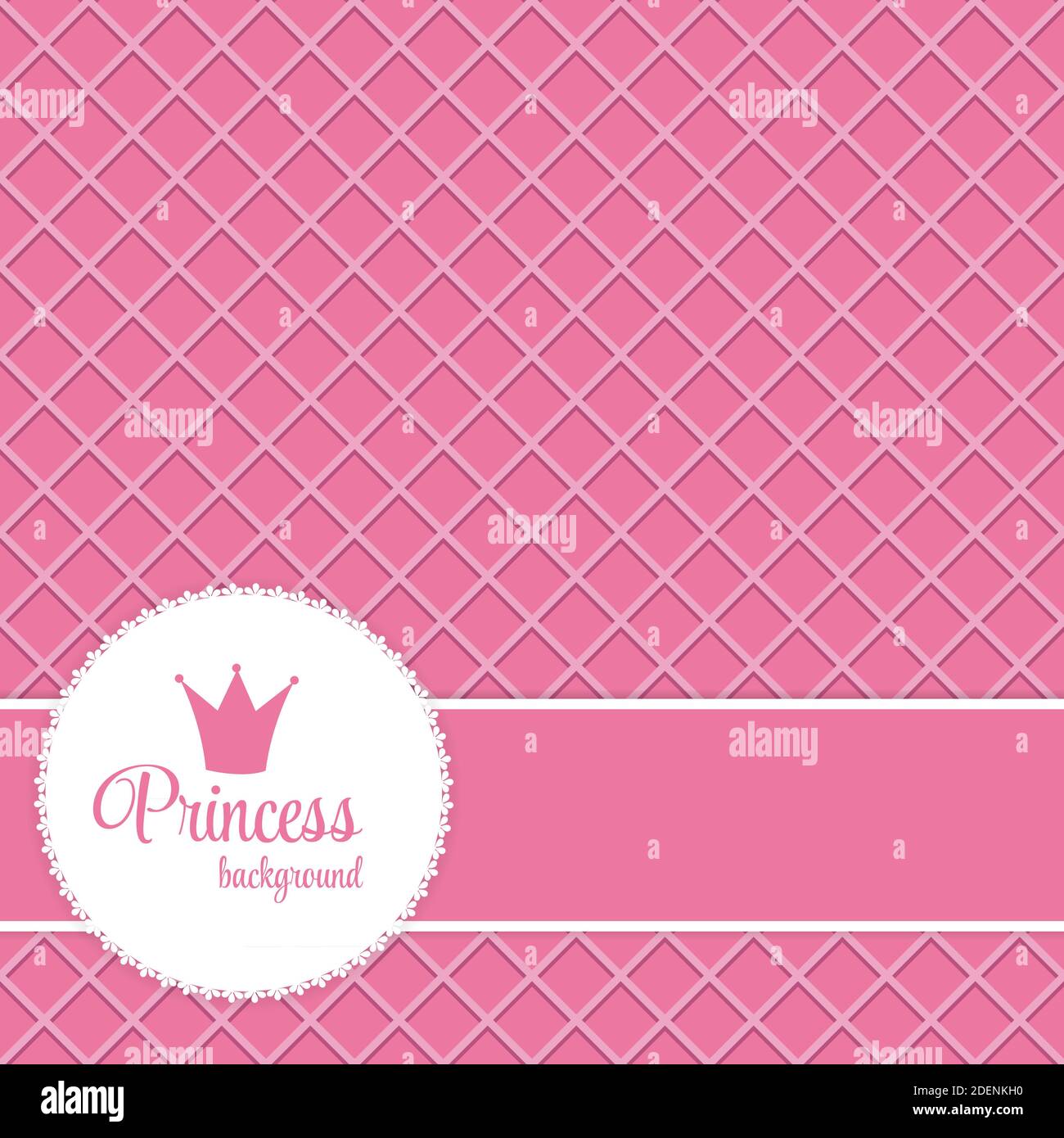 Princess Crown Frame Illustration Stock Photo - Alamy