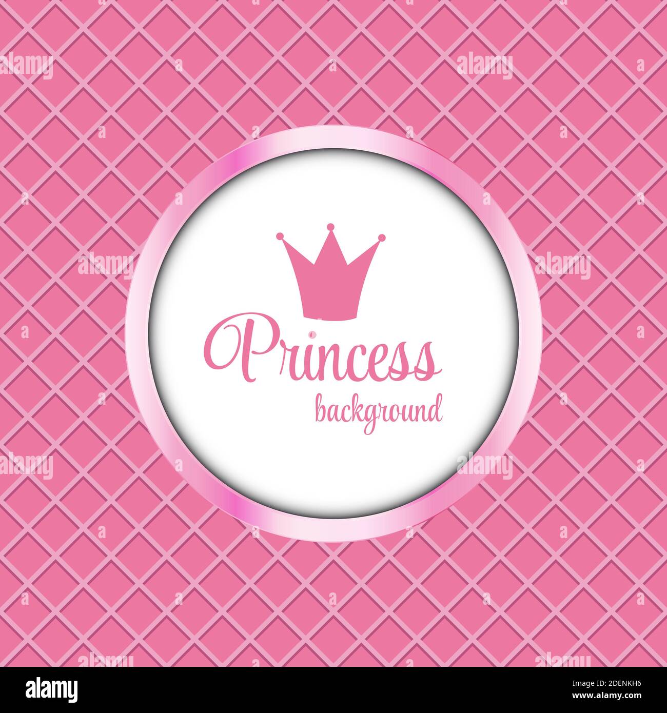 Princess Crown Frame Illustration Stock Photo - Alamy