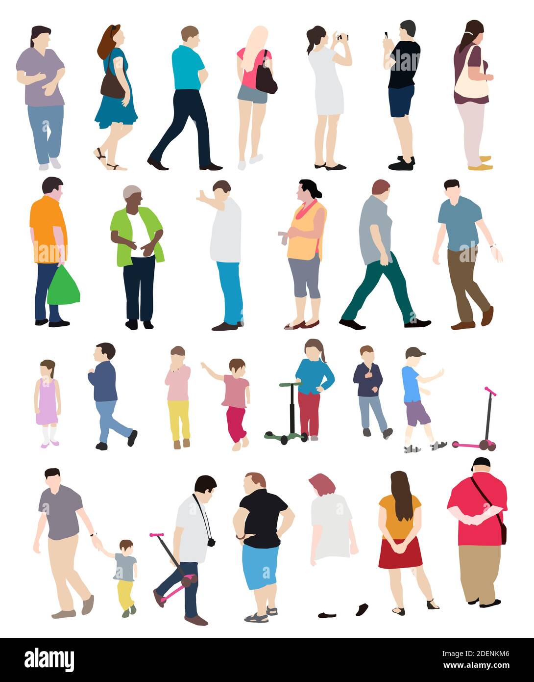 Set of People. Isolated Illustration Stock Photo - Alamy