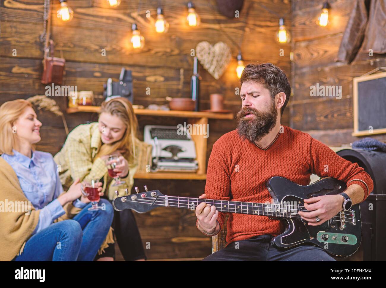 Bearded man singing serenade hi-res stock photography and images - Alamy