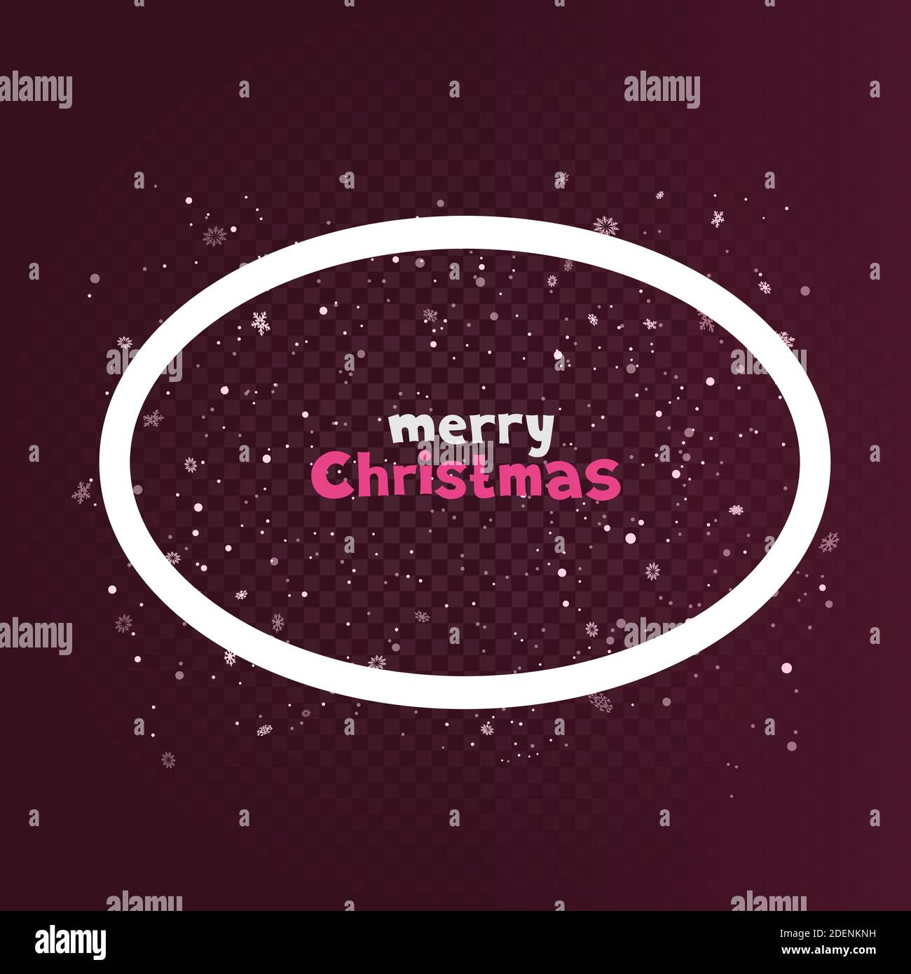 Christmas oval frame with blowing snow Stock Vector Image & Art - Alamy