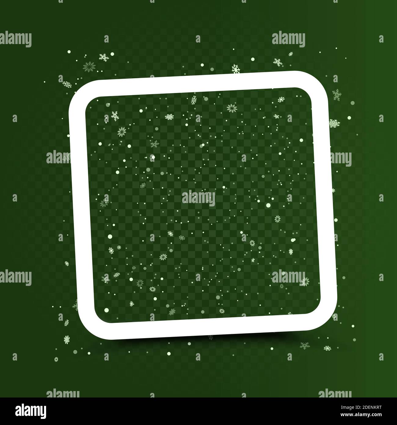 Photo square frame snow Stock Vector Images - Alamy