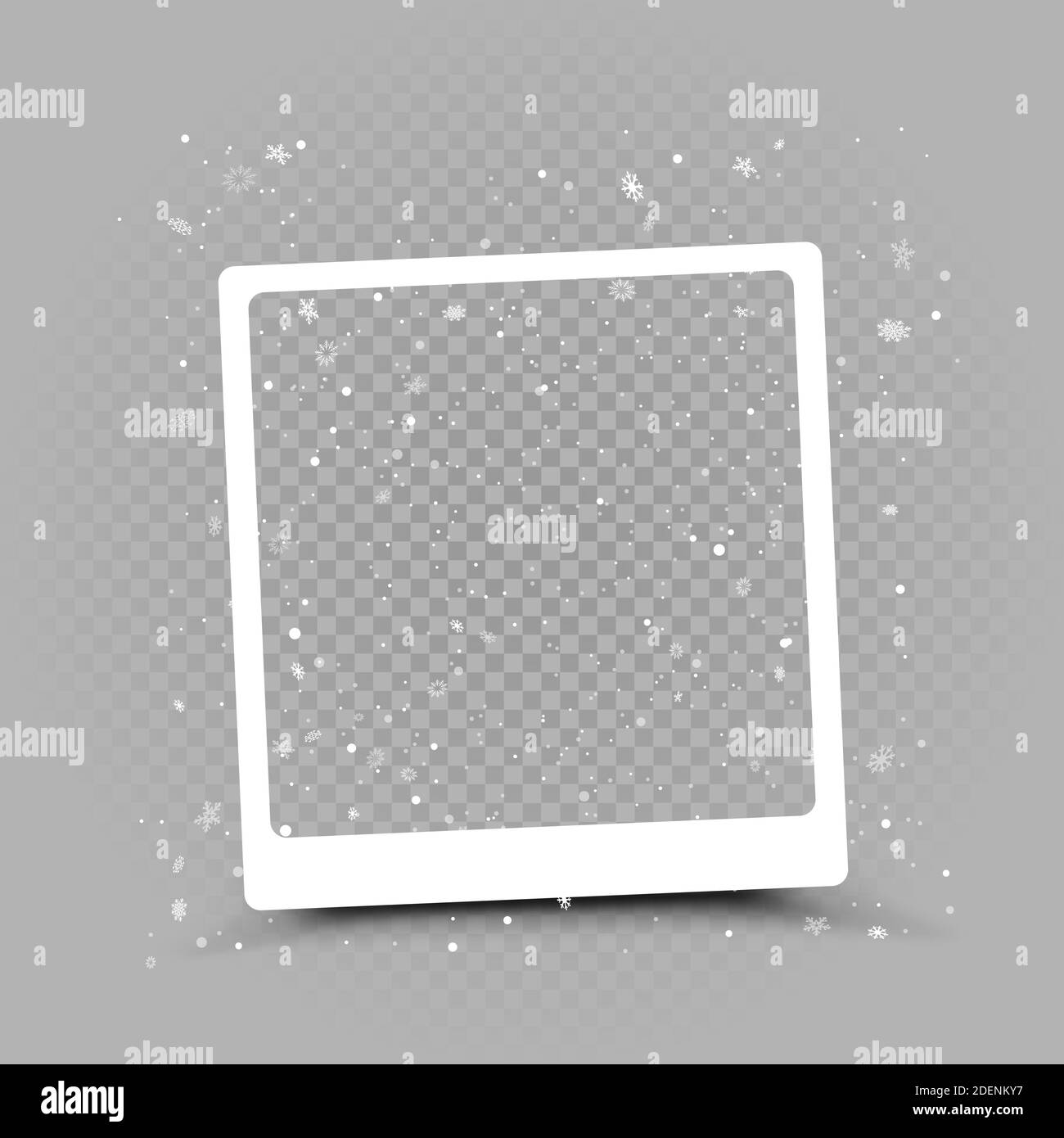 Photo square frame snow Stock Vector Images - Alamy