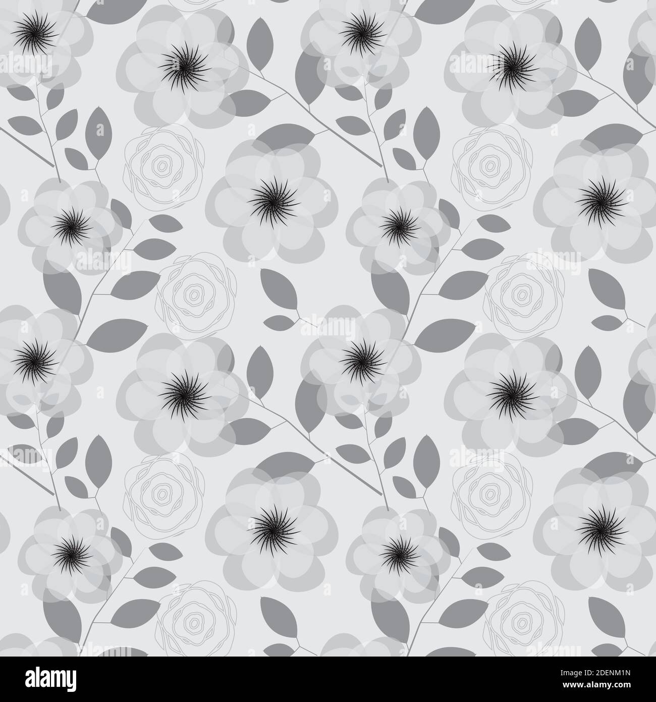 Floral Seamless Pattern Background Illustration Stock Photo - Alamy