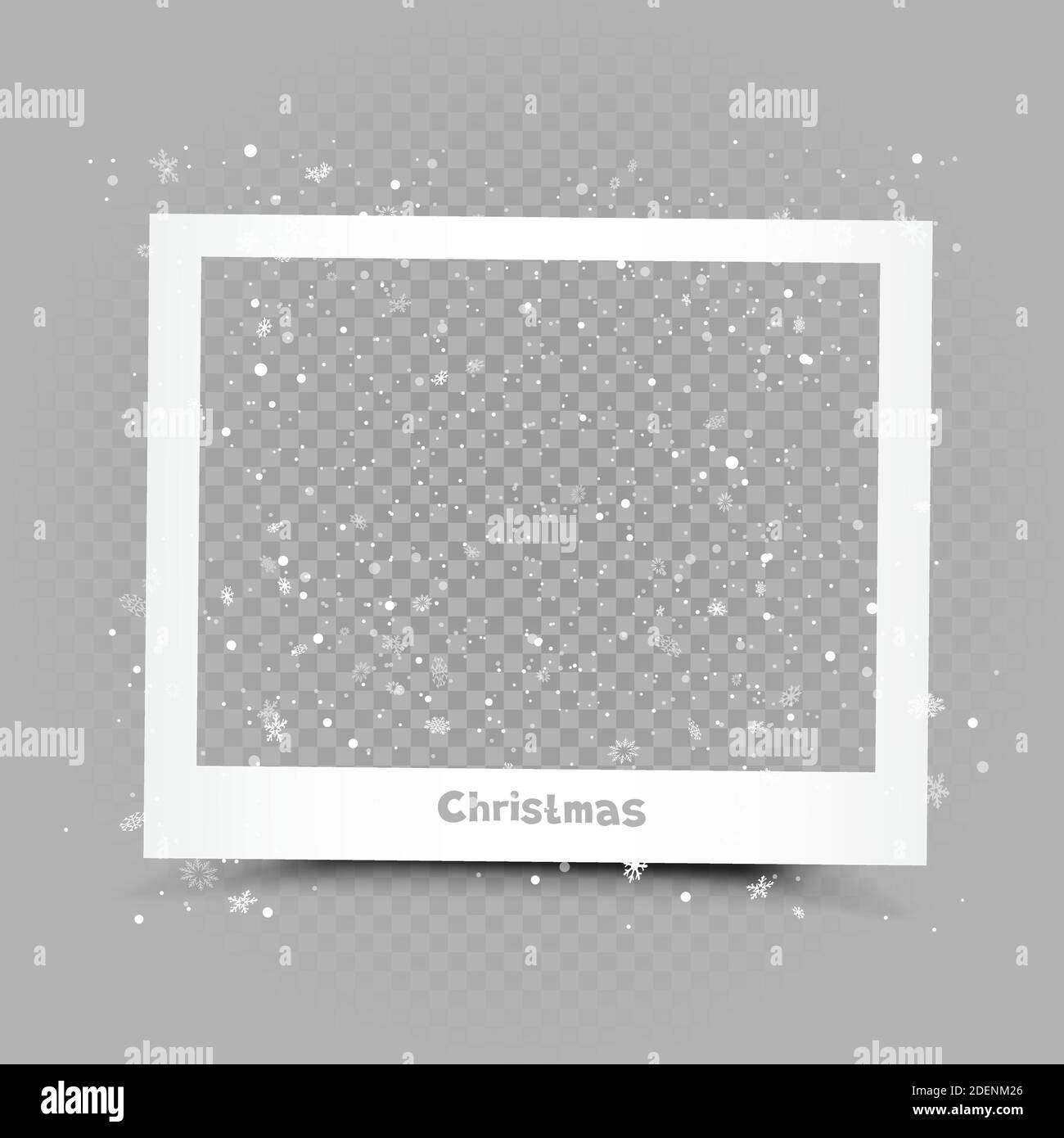 Christmas photography frame with blowing snow Stock Vector Image & Art ...