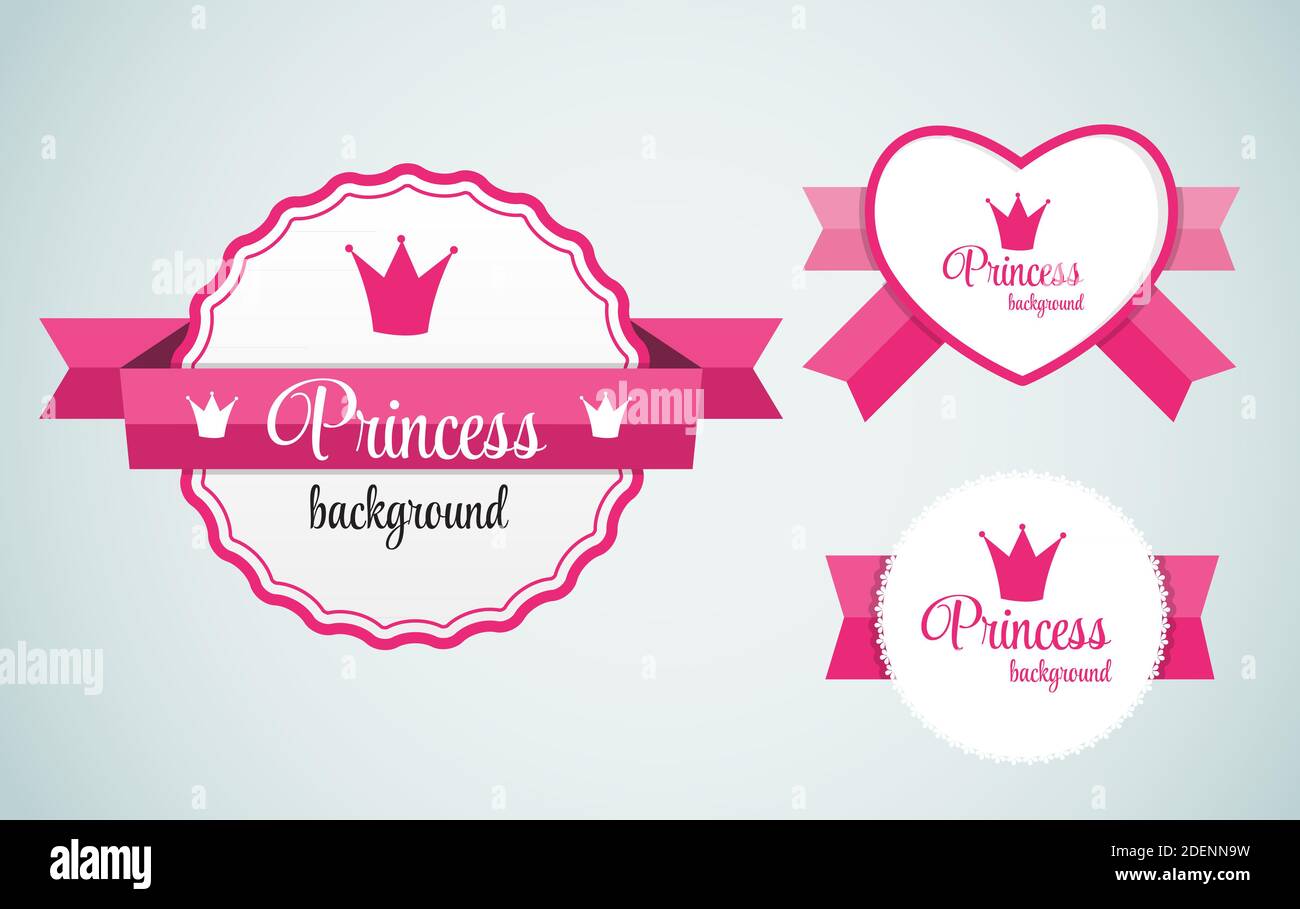 Princess Crown Frame Illustration Stock Photo - Alamy