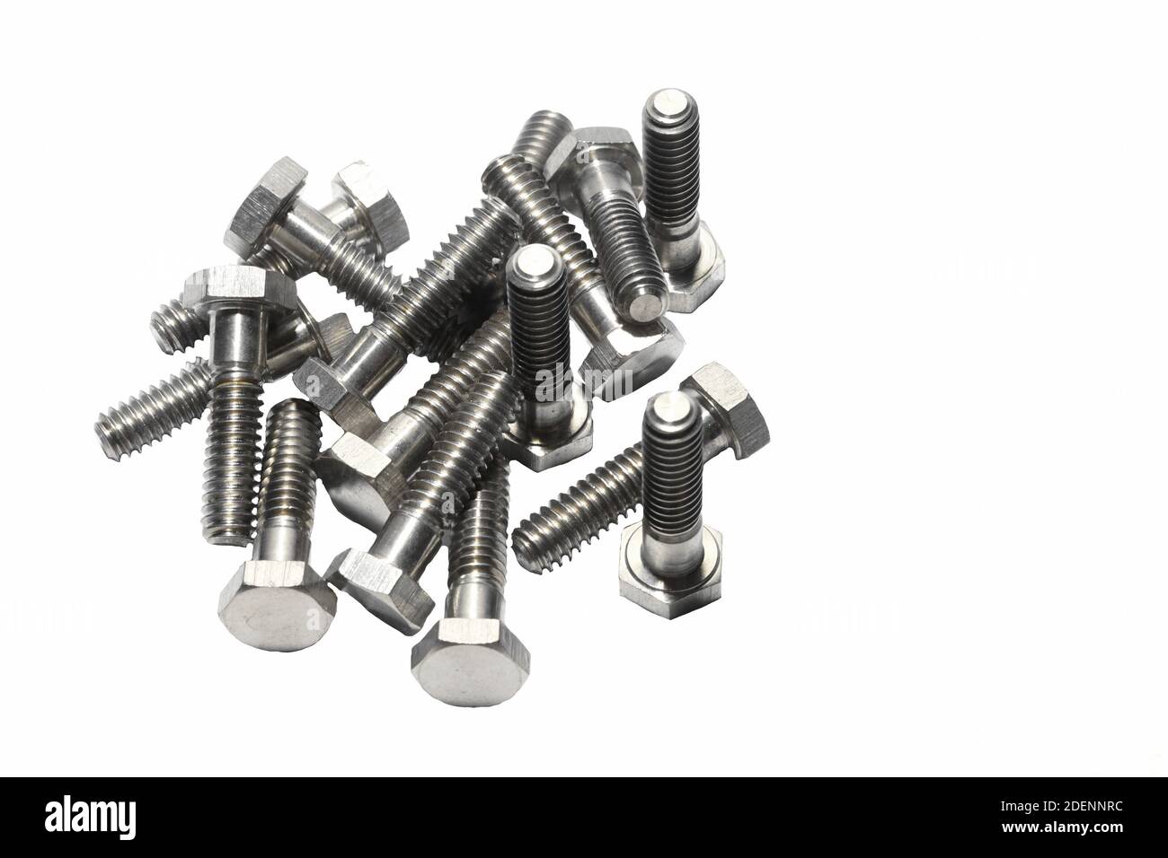 Close up a stainless steel bolt screw Stock Photo - Alamy