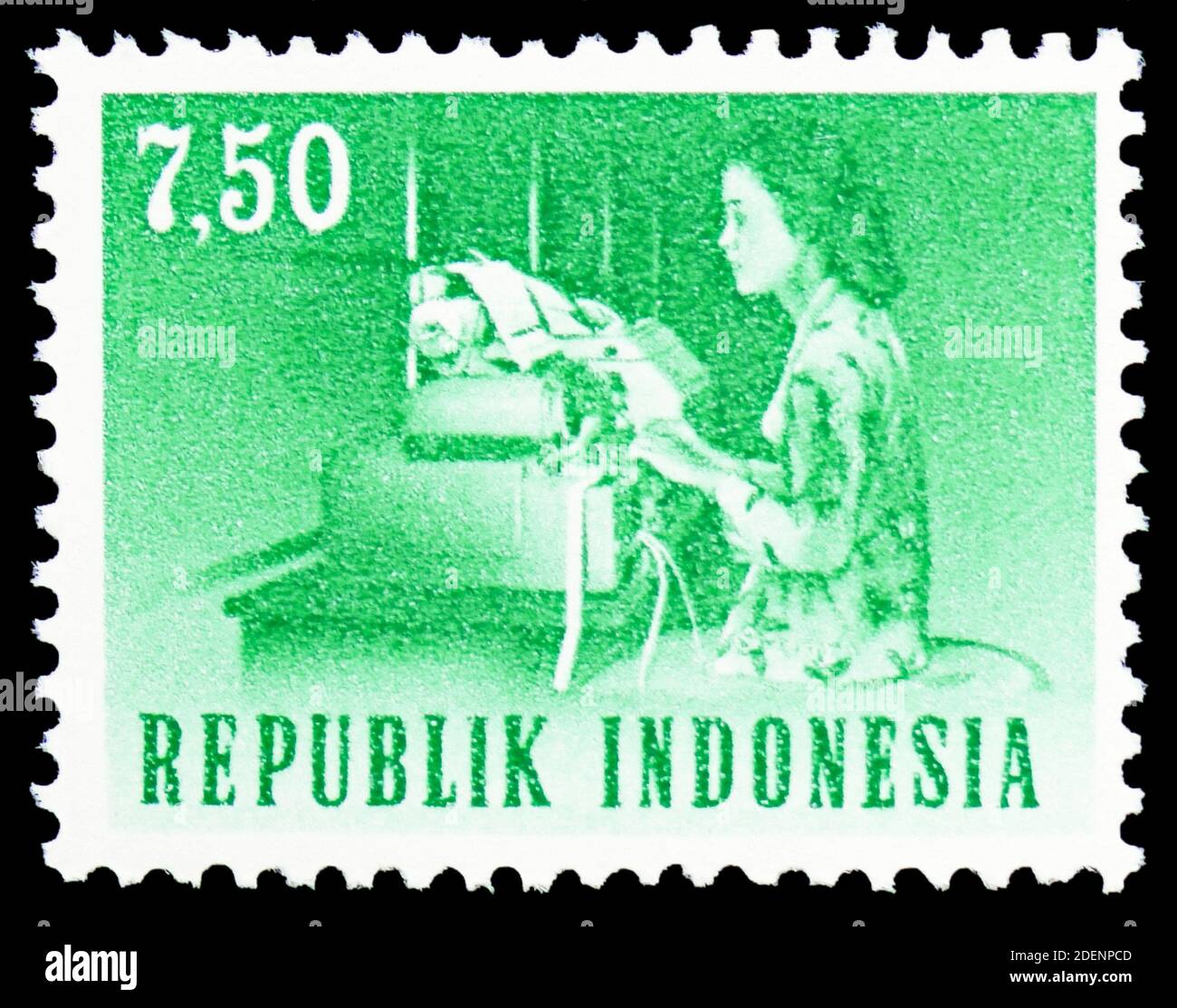 MOSCOW, RUSSIA - JUNE 28, 2020: Postage stamp printed in Indonesia ...