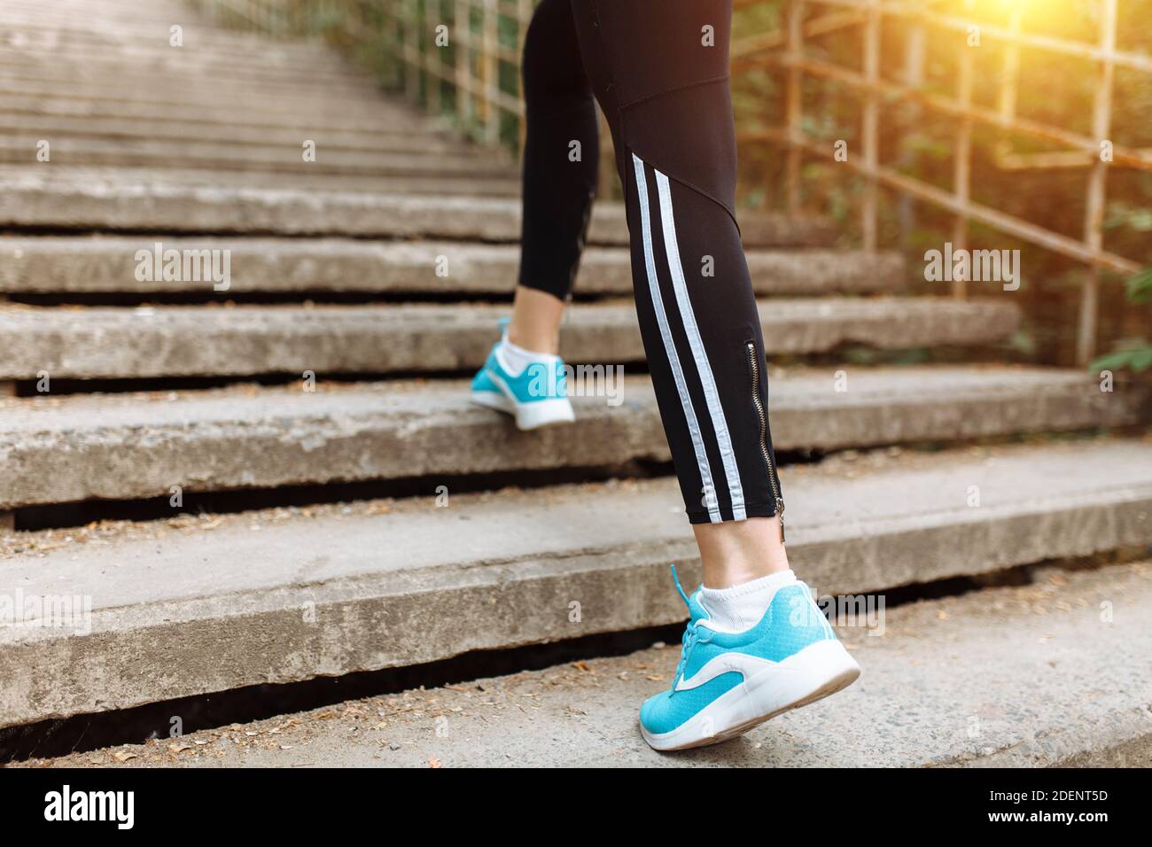 Close-up of athlete's foot runner, sunset, female feet Stock Photo - Alamy