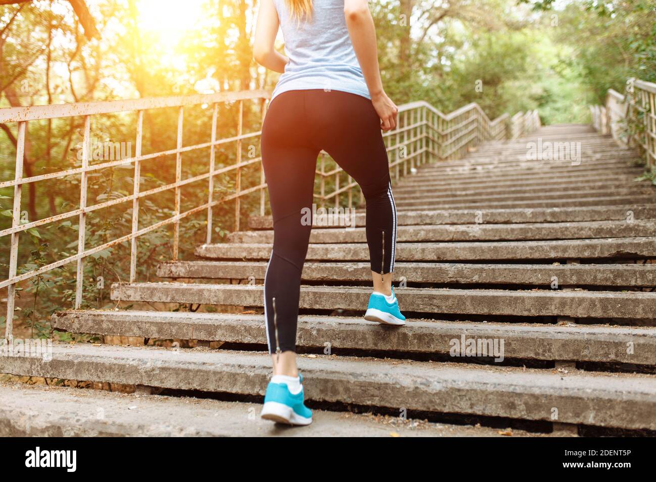 Close-up of athlete's foot runner, sunset, female feet Stock Photo - Alamy