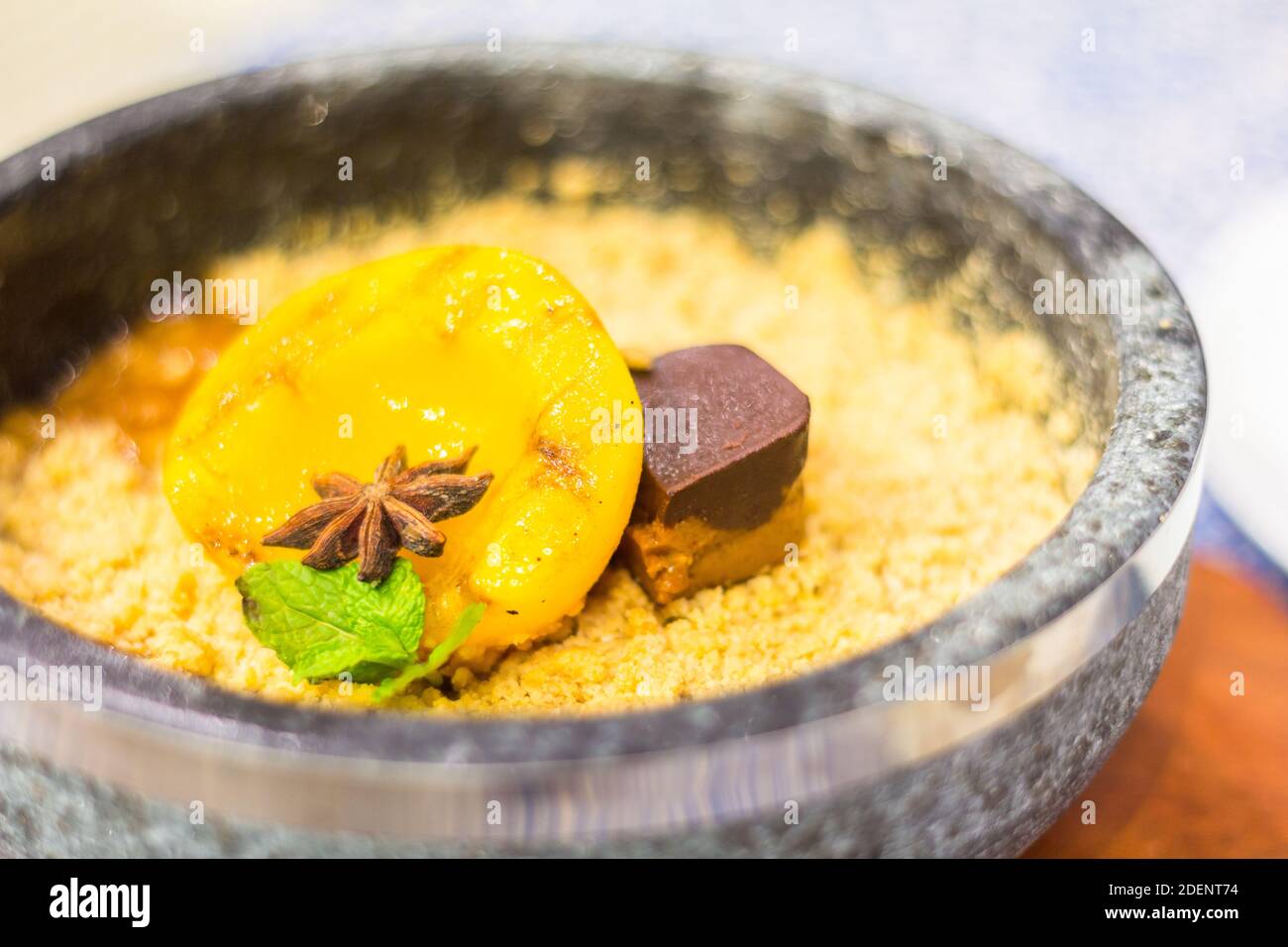 A mango dessert at a local hotel restaurant in Baler, Philippines Stock ...