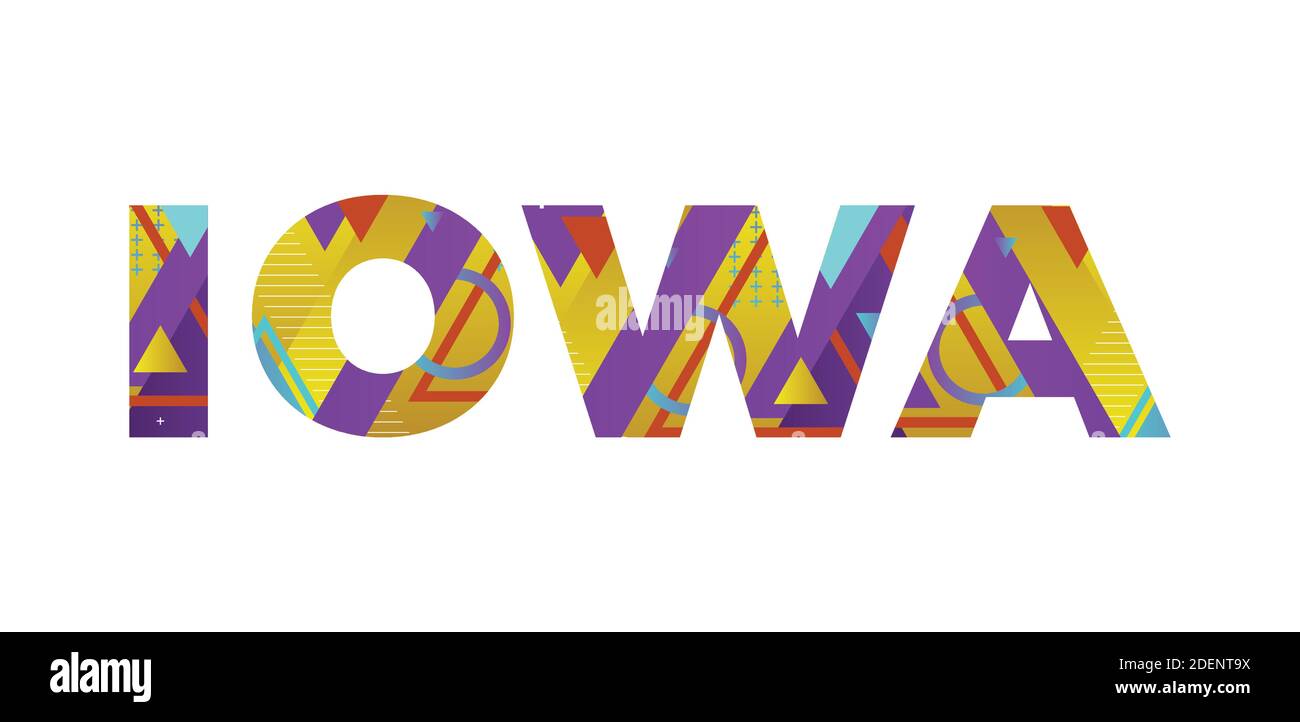 Iowa state in united map Cut Out Stock Images & Pictures - Alamy