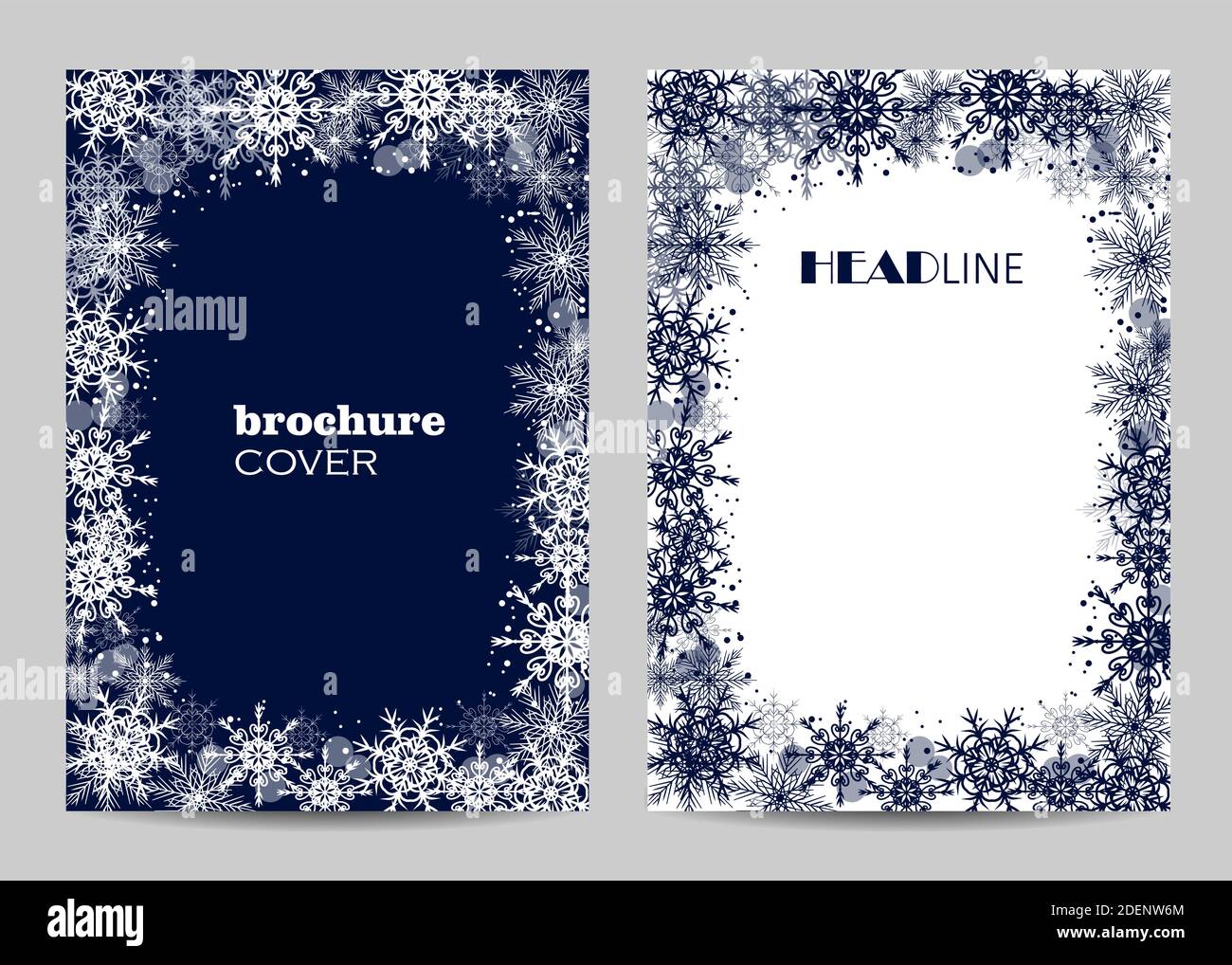 Modern brochure cover design with winter pattern Stock Vector Image ...