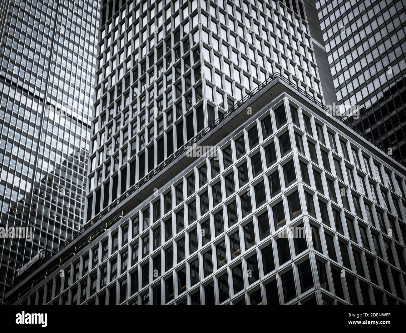 Densely packed skyscrapers and buildings in New York City on an ...