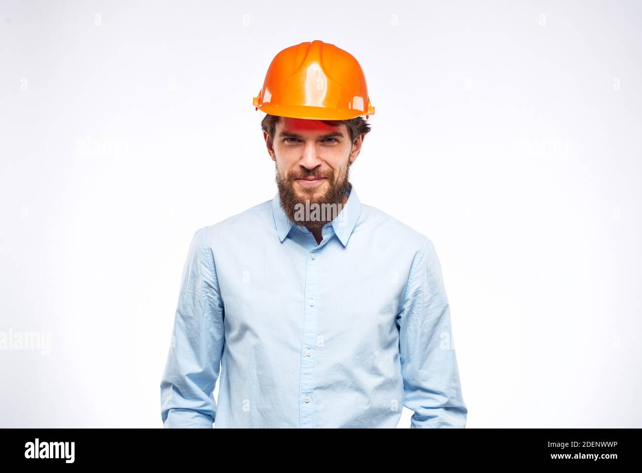 Engineer in orange coloring construction professional safety industry ...