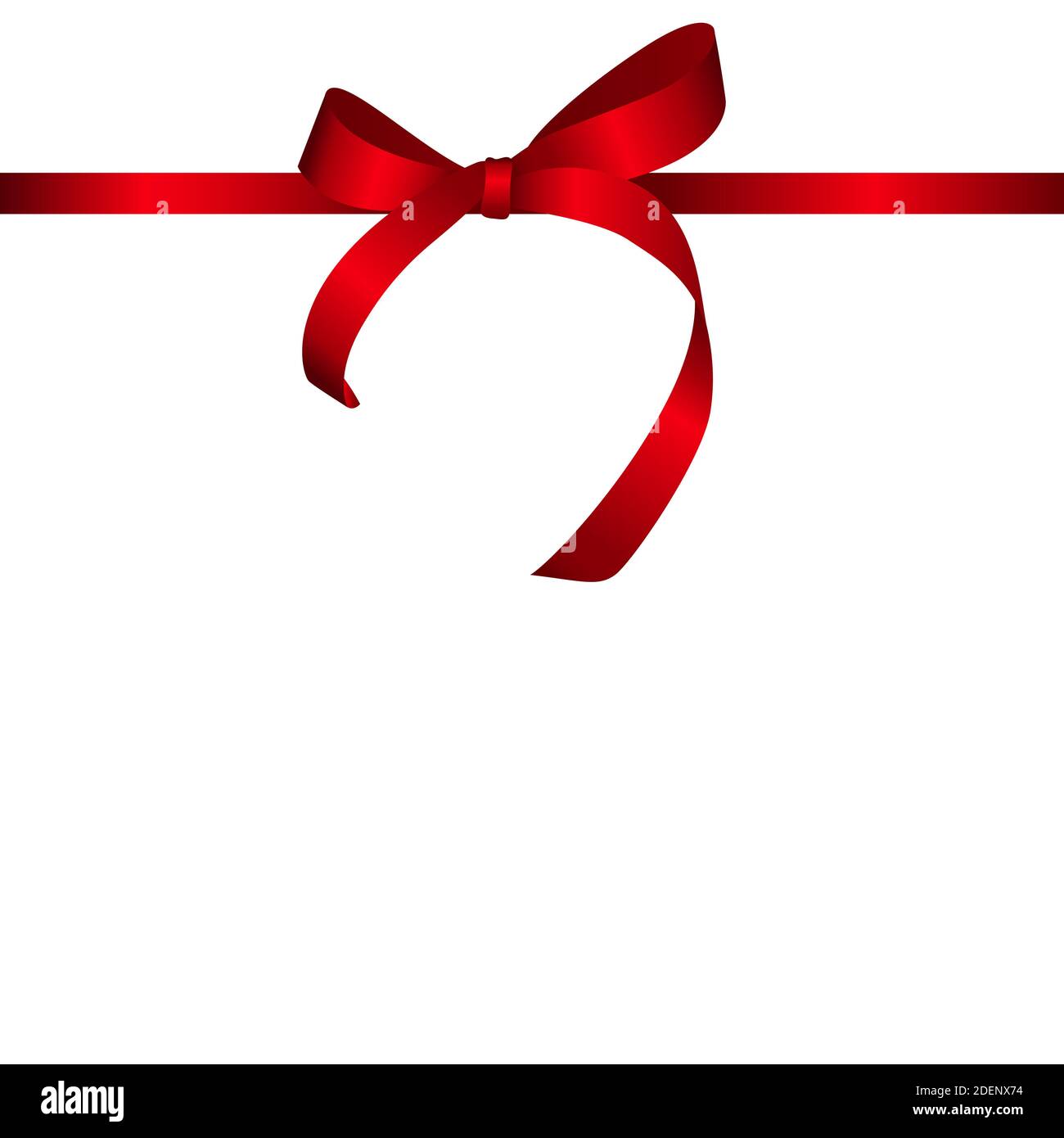 Red Gift Ribbon. Isolated on White. illustration Stock Photo - Alamy