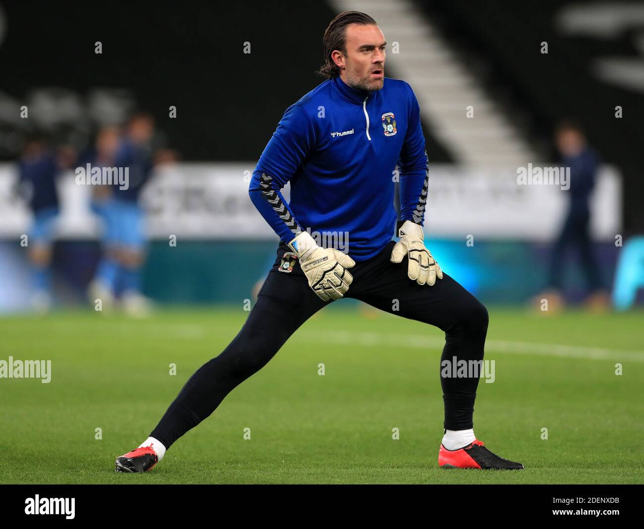 Coventry City goalkeeper Lee Camp warming up before the Sky Bet ...
