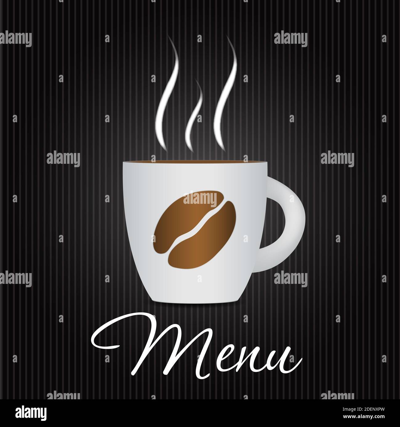 Black Coffee on Background. Photo-Realistic Isolated Illustration Stock ...