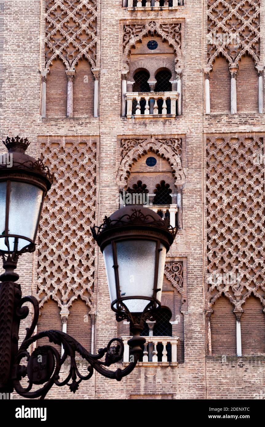 Giralda Moorish tower attached to Seville Cathedral in Seville, Spain ...