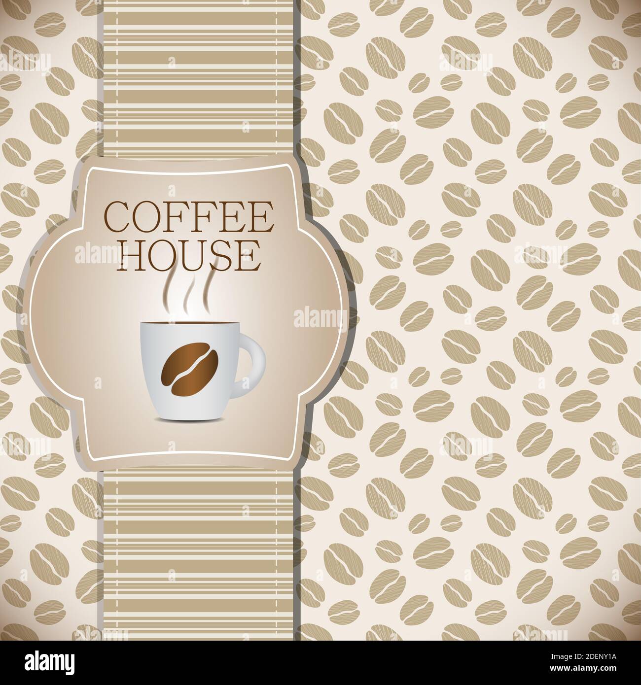 Brown Coffee house Template on Background Illustration Stock Photo - Alamy