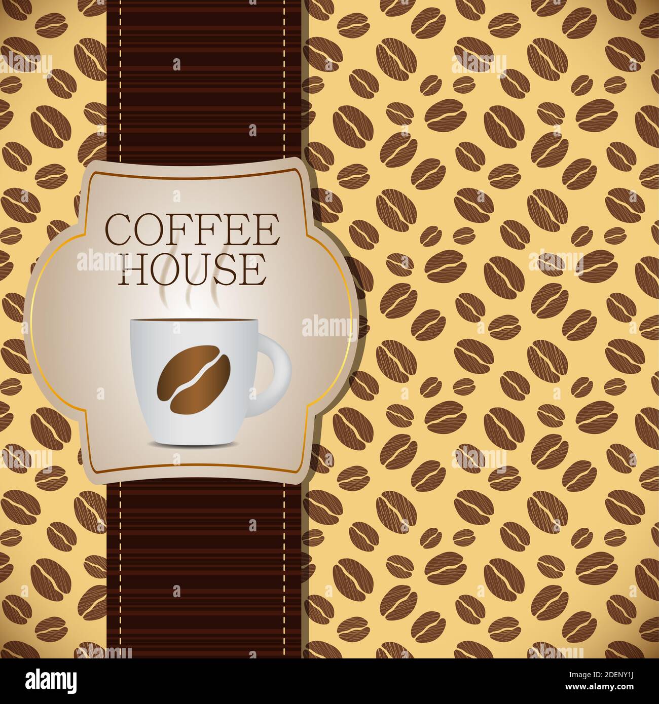 Brown Coffee house Template on Background Illustration Stock Photo - Alamy