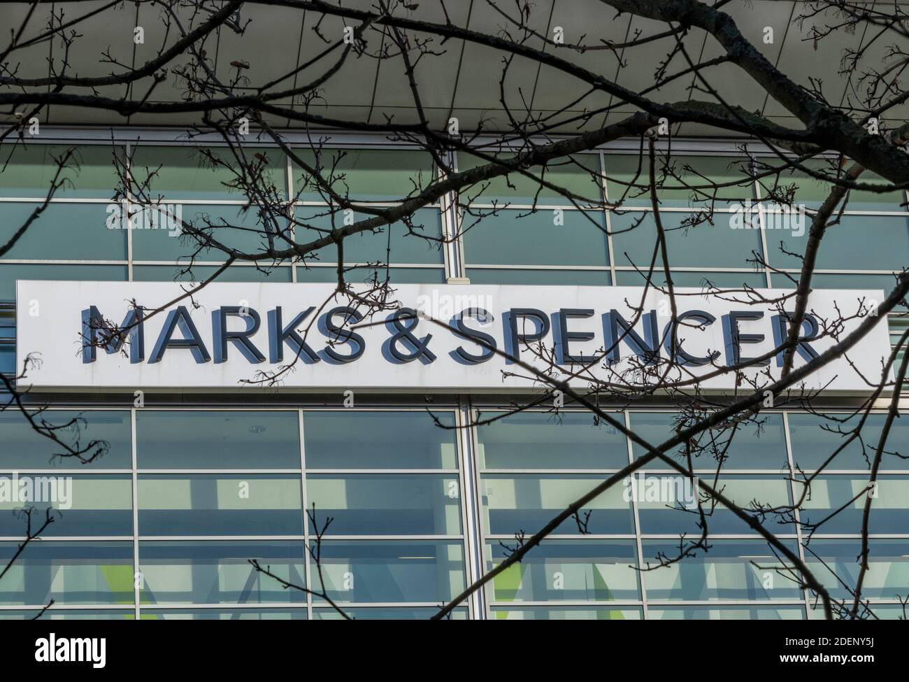 Tree branches hiding sign hi-res stock photography and images - Alamy