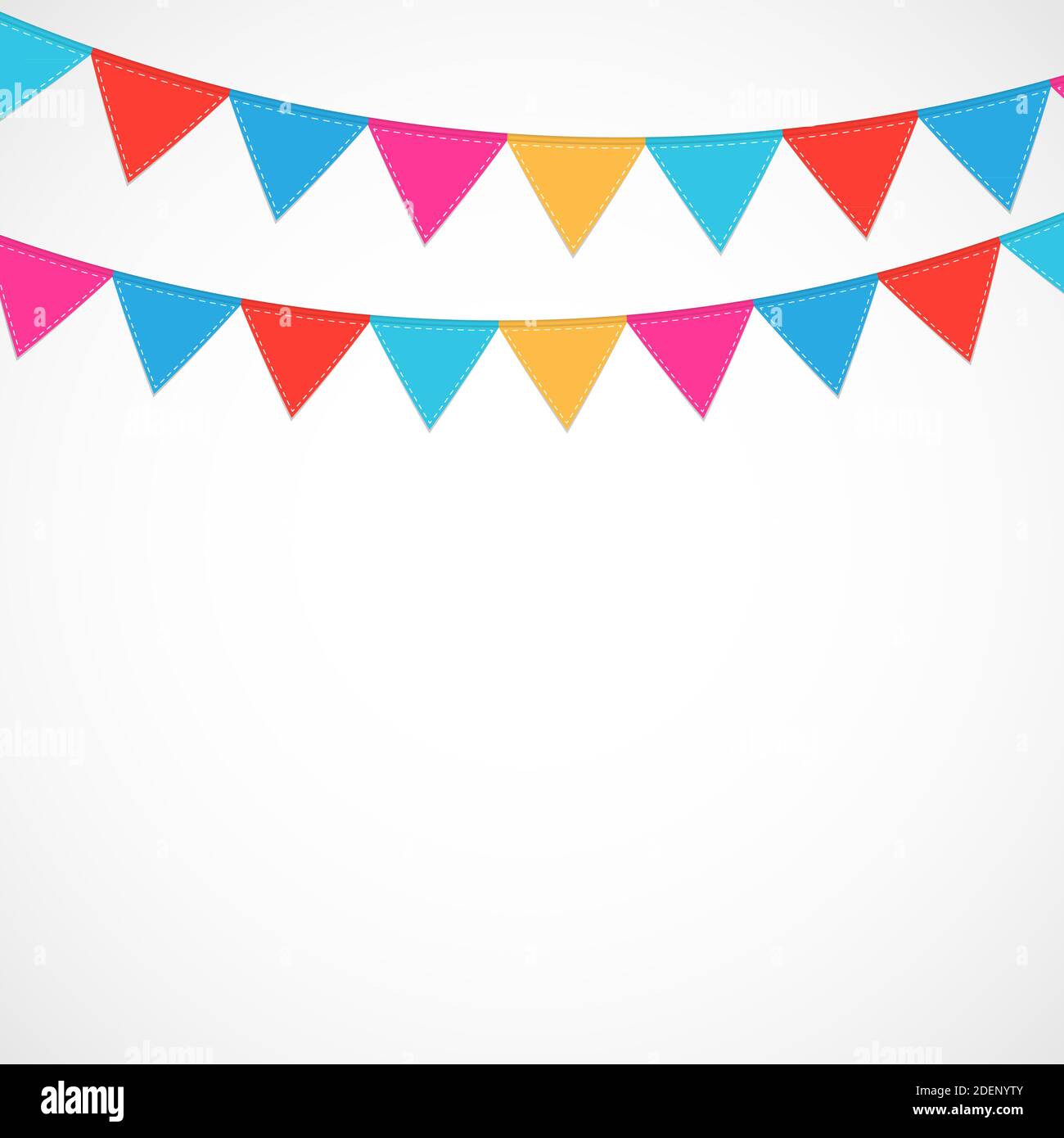 Party on White Background with Flags Illustration Stock Photo - Alamy