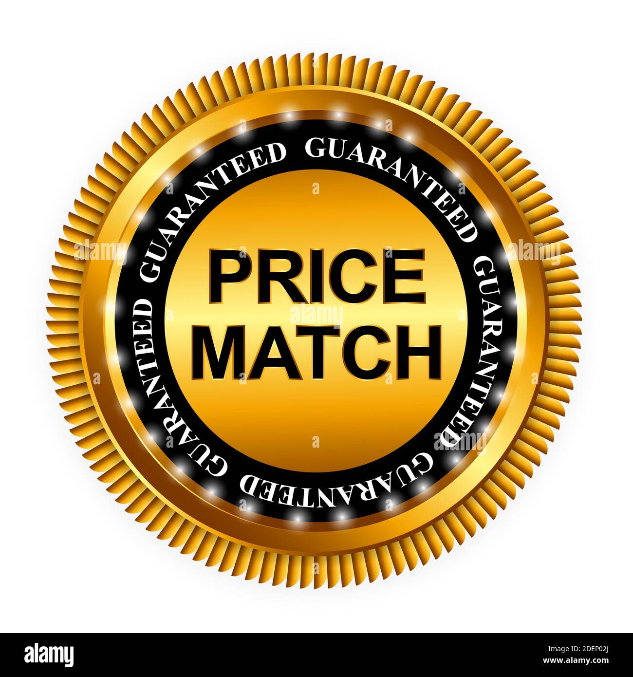 Price Match Guarantee Gold Label Sign Template Illustration Stock Photo ...
