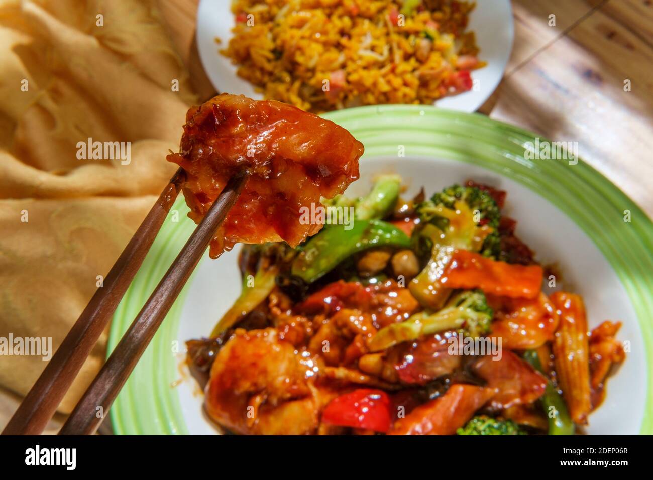 Triple Delight Chinese Dish