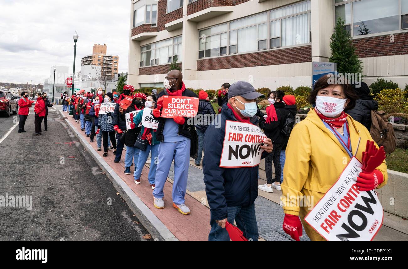 New Rochelle, NY - December 1, 2020: Nurses of Montefiore New Rochelle ...