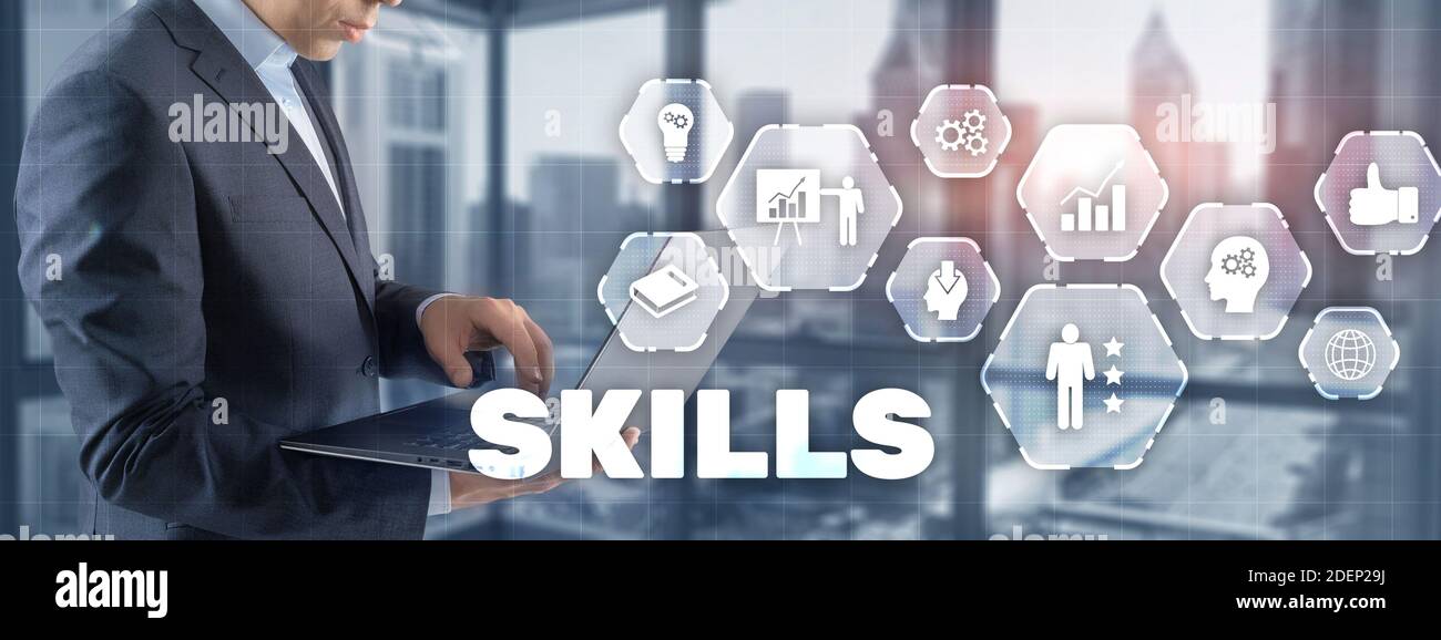 Skills Learning Personal development Competency Business concept 2021 ...