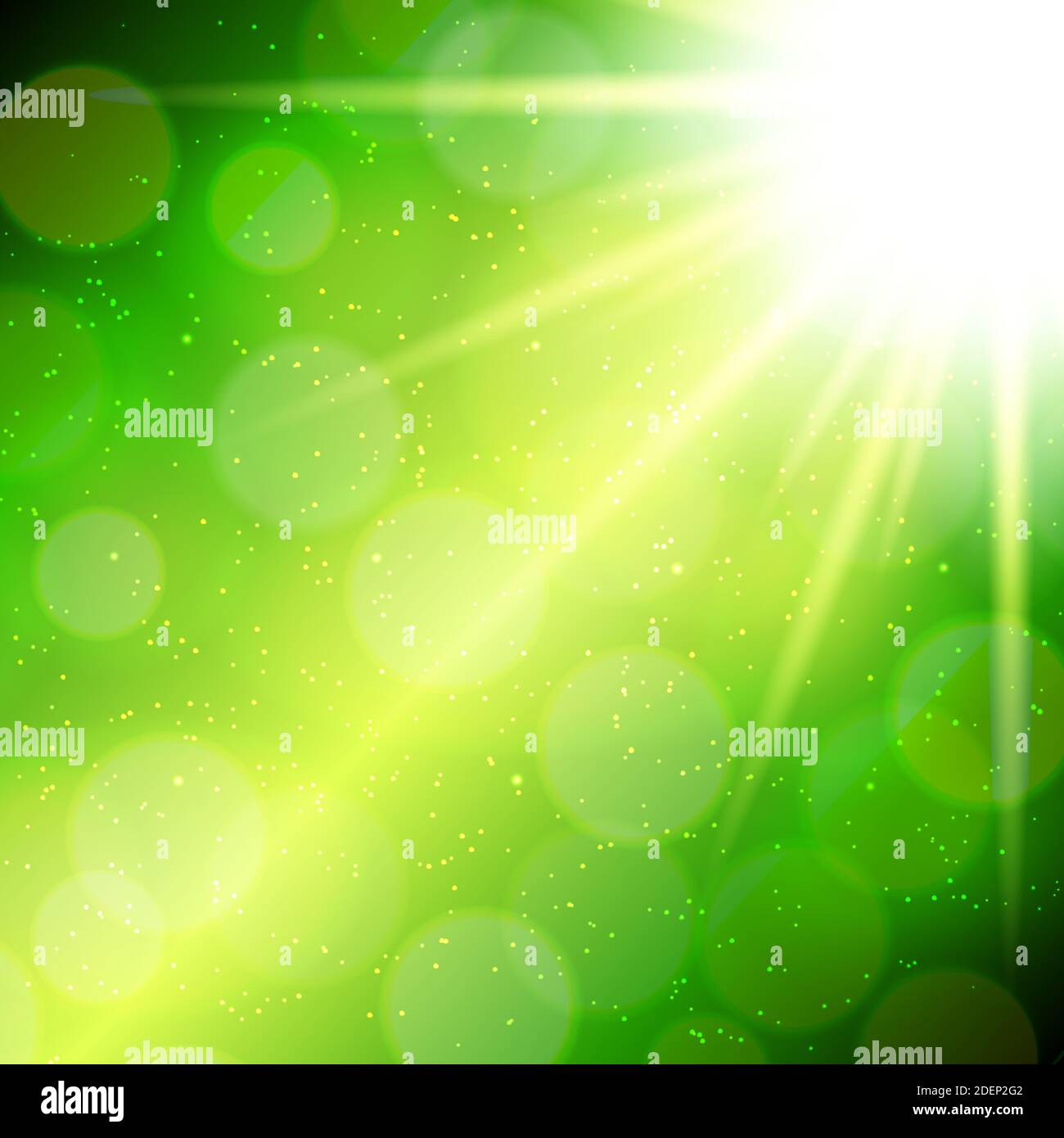 Beautiful Abstract Green Magic Light Background Illustration Stock ...