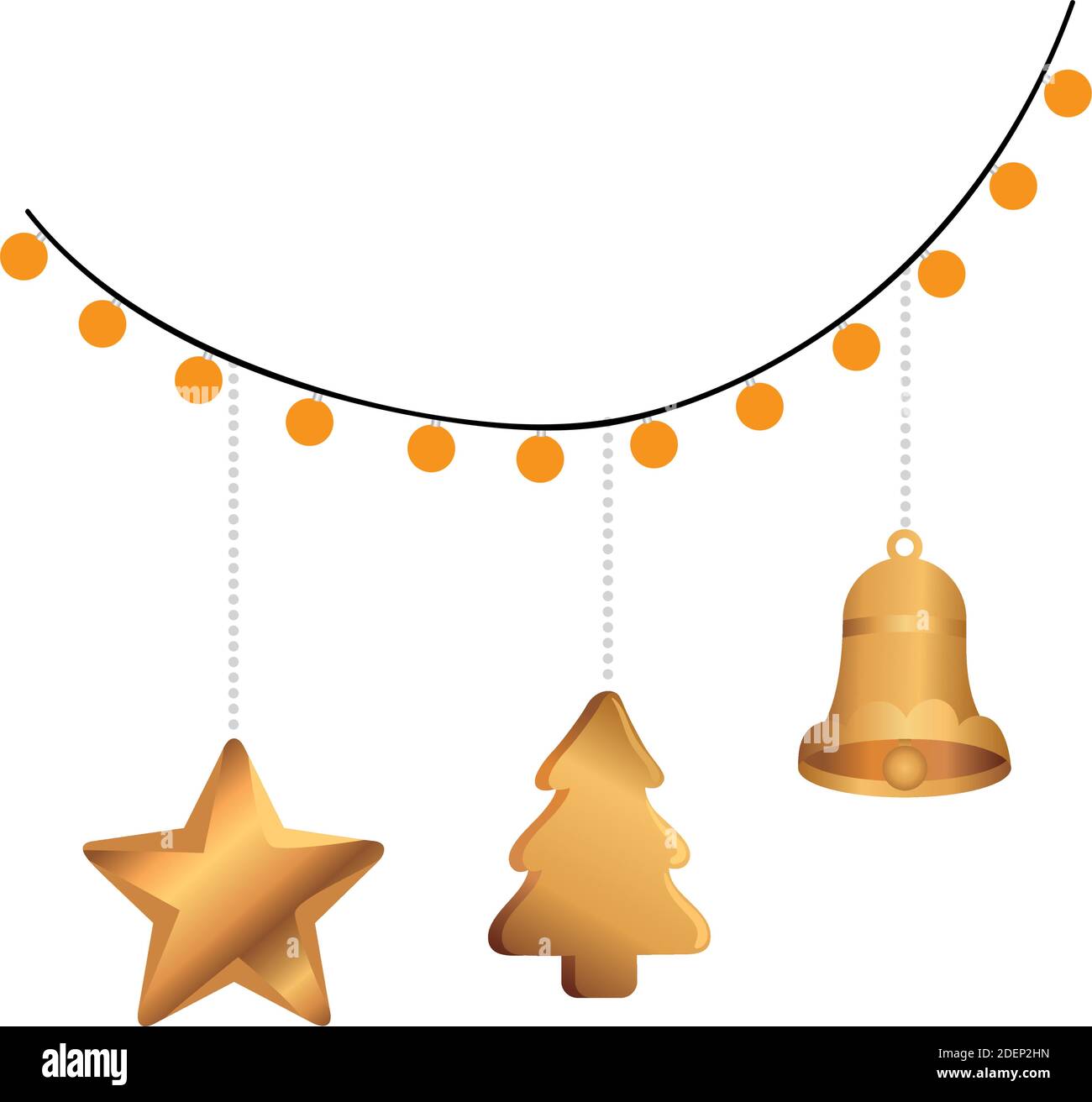 Christmas lights hanging in xmas Stock Vector Images - Alamy