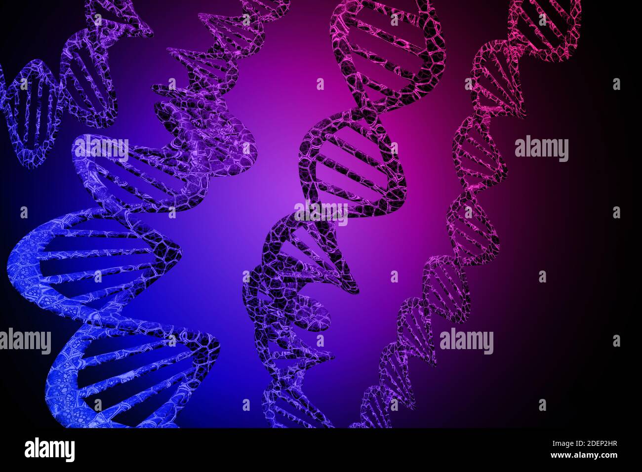 Abstract DNA strand double helix genetics 3D illustration Stock Photo ...