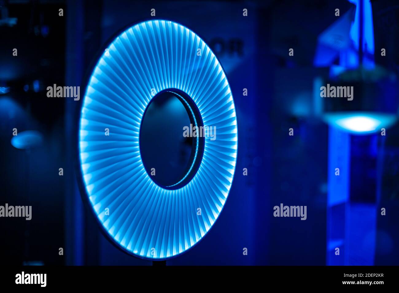 modern led lights of different shapes and colors Stock Photo - Alamy