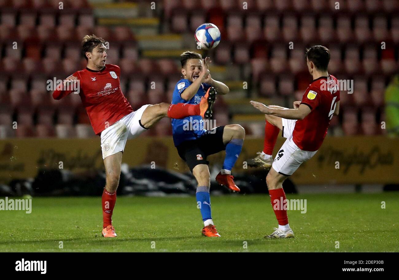 Harry pickering of crewe alexandra battles hi-res stock photography and ...