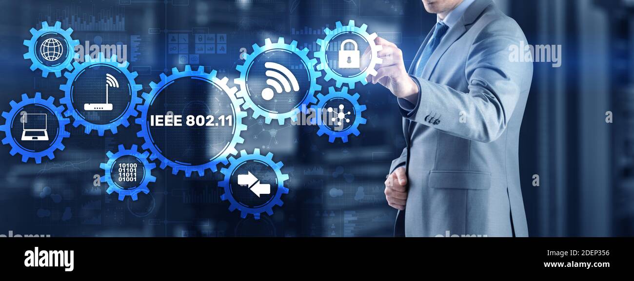 802.11. Wireless data transmission concept IEEE Stock Photo - Alamy