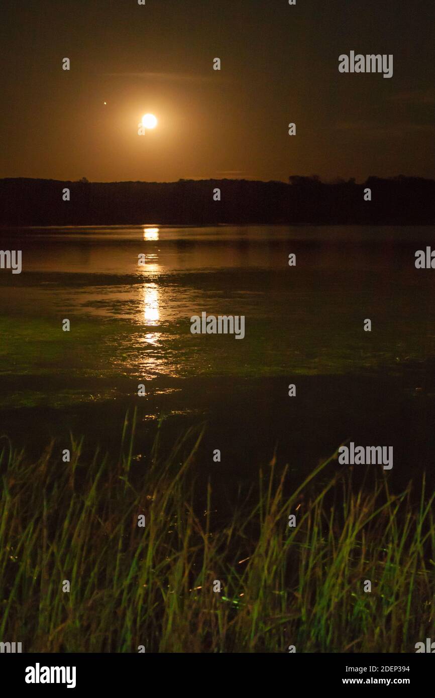 Moon light lake hi-res stock photography and images - Alamy