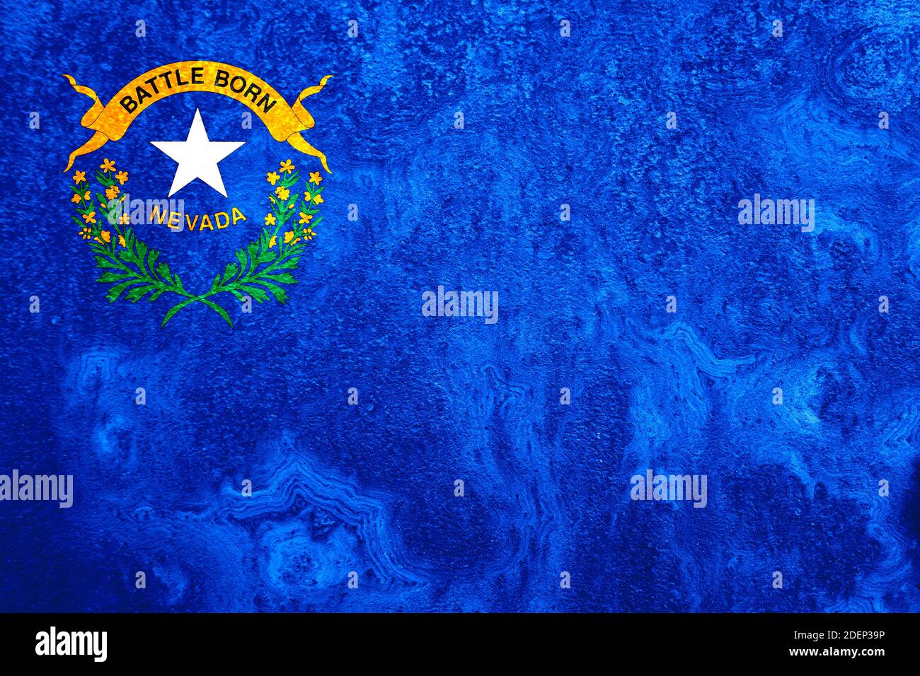 Nevada state flag in grunge abstract textures Stock Photo - Alamy