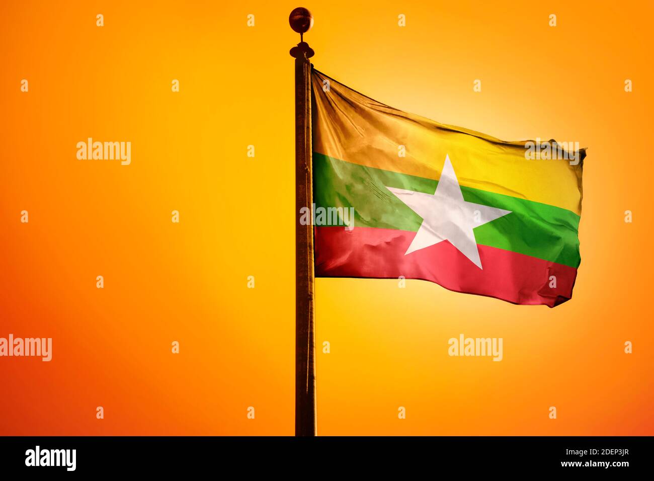 Myanmar flag hi-res stock photography and images - Alamy