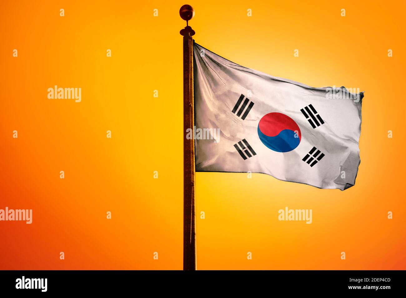 South Korea Flag Flag Waving With Sunrise Stock Photo Alamy south-korea-flag-flag-waving-with-sunrise-stock-photo-alamy