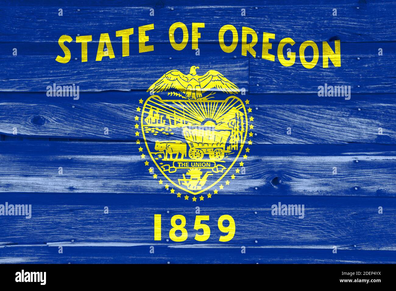 Oregon state flag in grunge abstract textures Stock Photo - Alamy