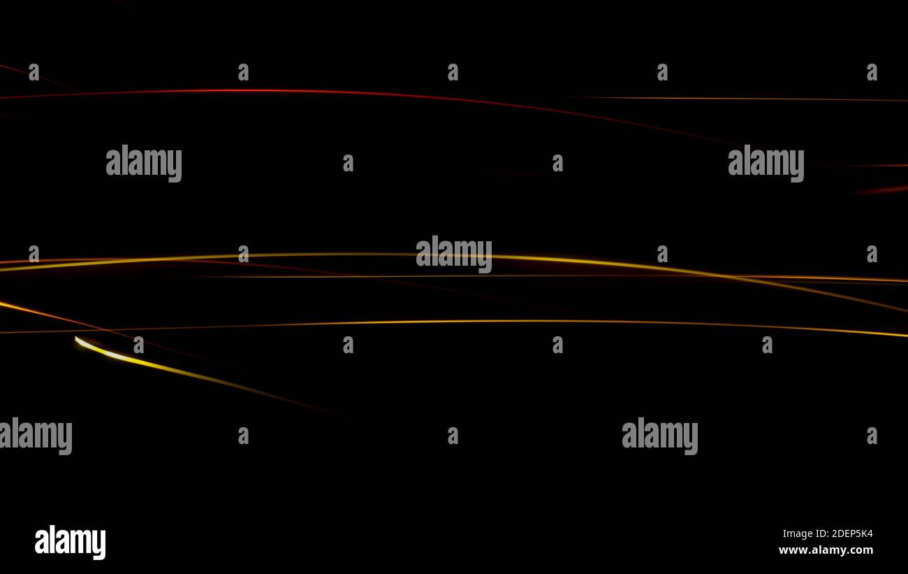 Abstract wavy lines on a black background, computer graphics Stock ...