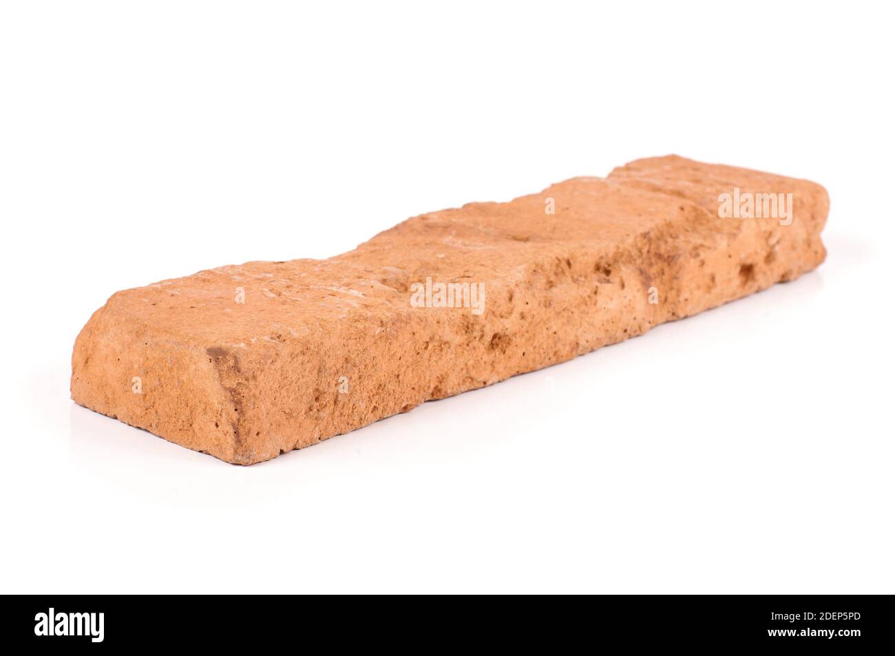 Clinker brick for house facade decor isolated on the white background ...