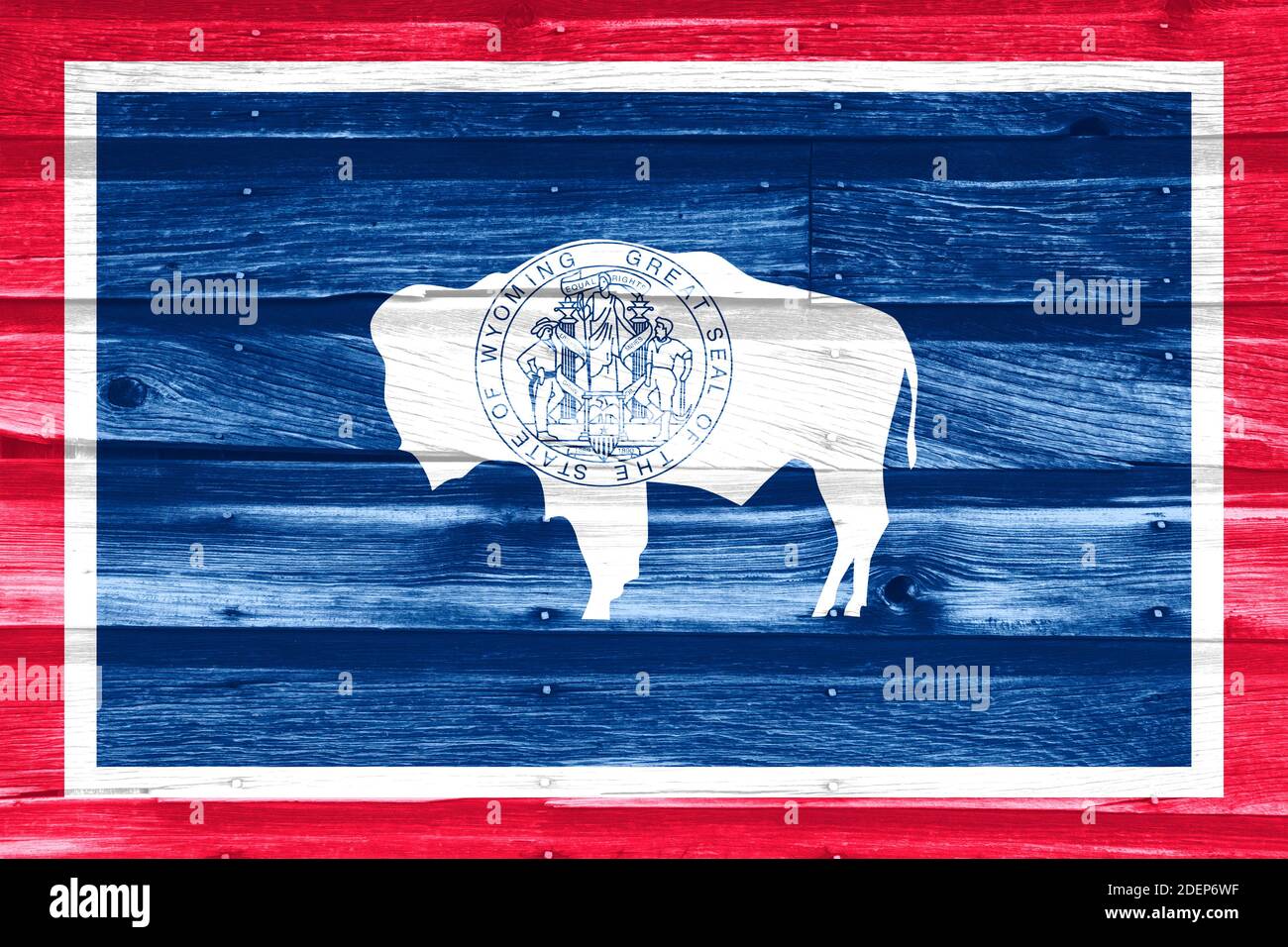 Wyoming us flag grunge hi-res stock photography and images - Alamy