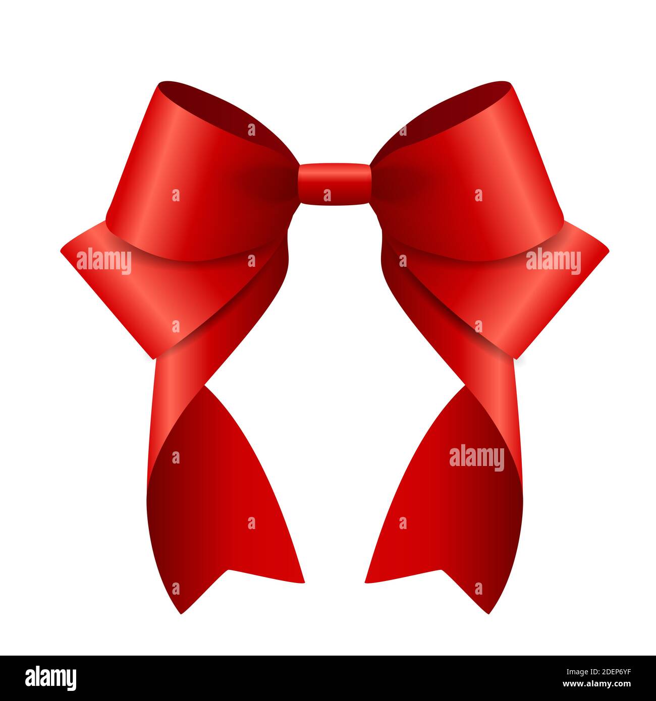 Red Ribbon and Bow. Isolated on White Background Stock Photo - Alamy
