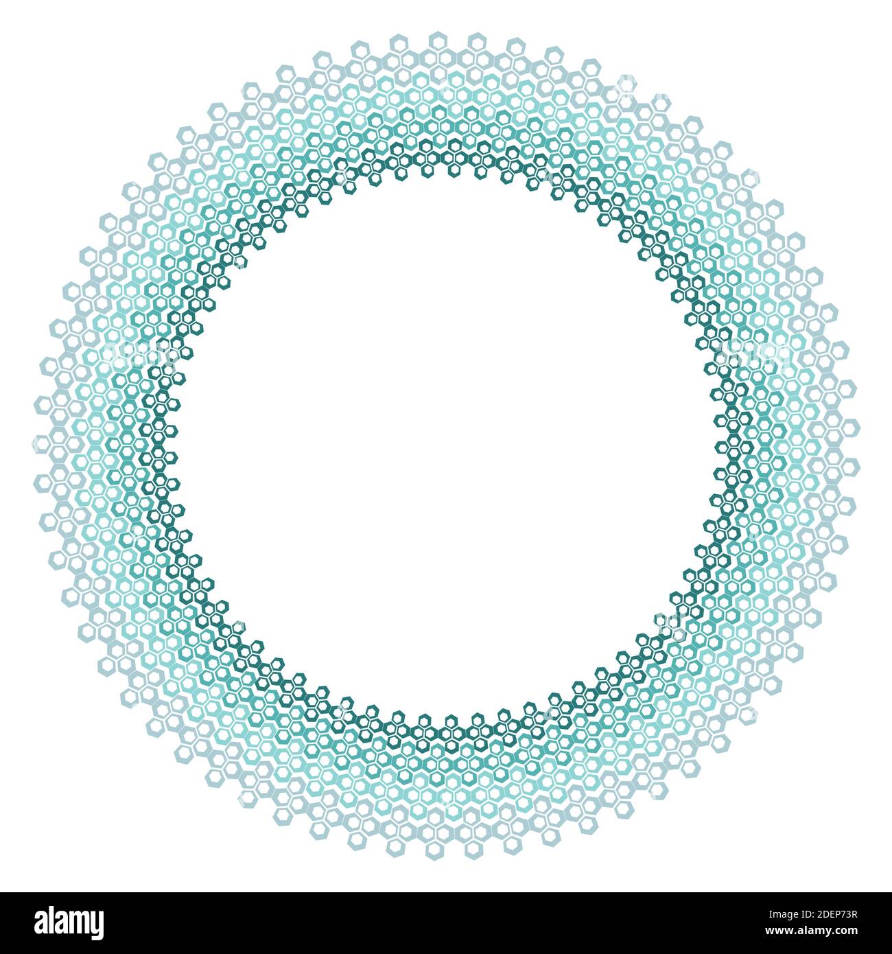 Geometric vector abstract round honeycomb frame. Design elements ...