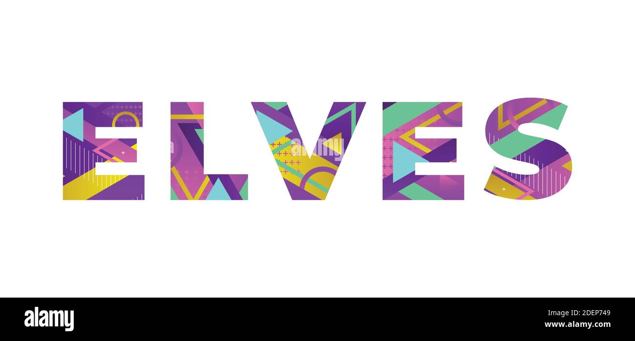 Elf word Stock Vector Images - Alamy