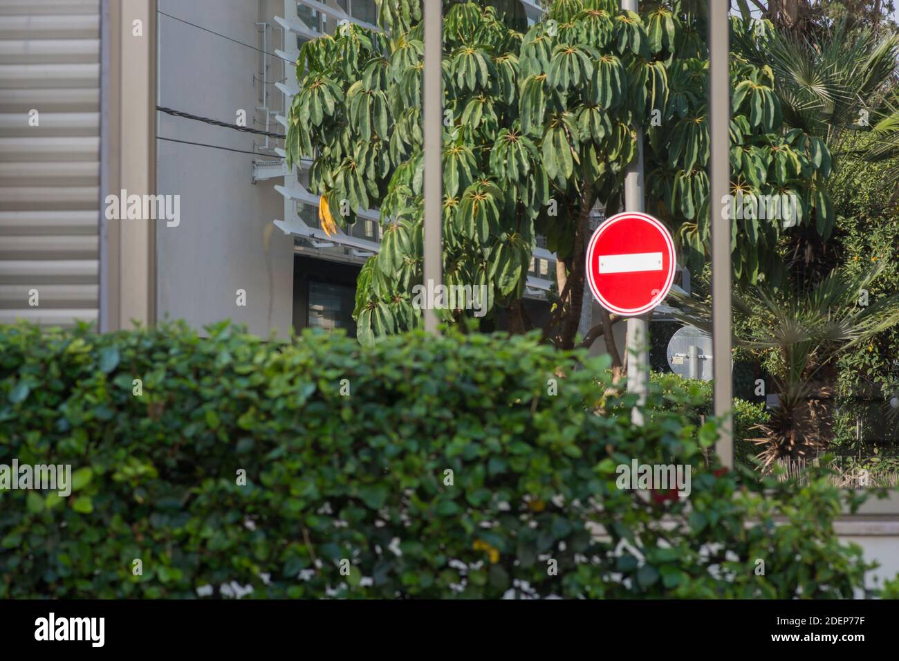 "No entry" sign in the street, Tel Aviv, Israel Stock Photo - Alamy