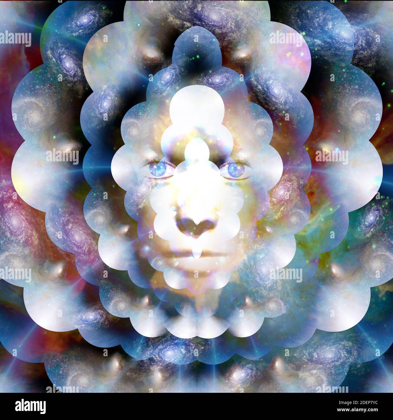 Face in the deep space. 3D rendering Stock Photo - Alamy